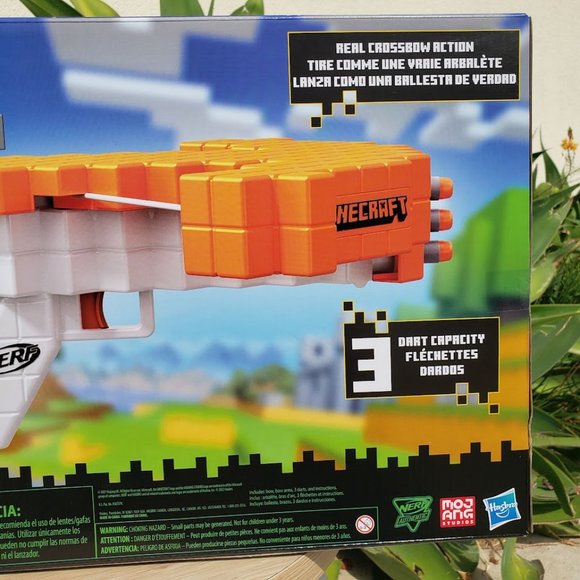 Nerf | Toys | New Nerf Minecraft Pillager Crossbow Blaster Bow Toy Nerf ...